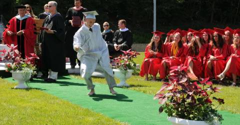 Hi-jinks at High Point graduation