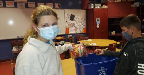 Park benches from candy wrappers?