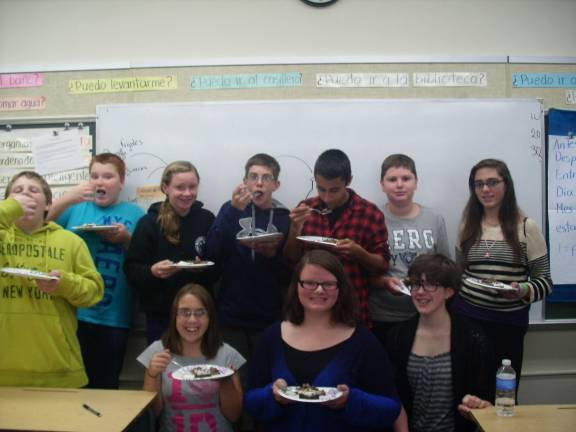 Students learn about Spanish foods
